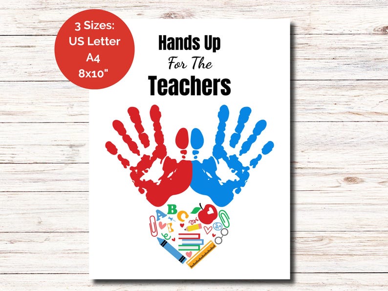 Community Helpers Handprint Craft Printable, Teachers Handprint Craft ...