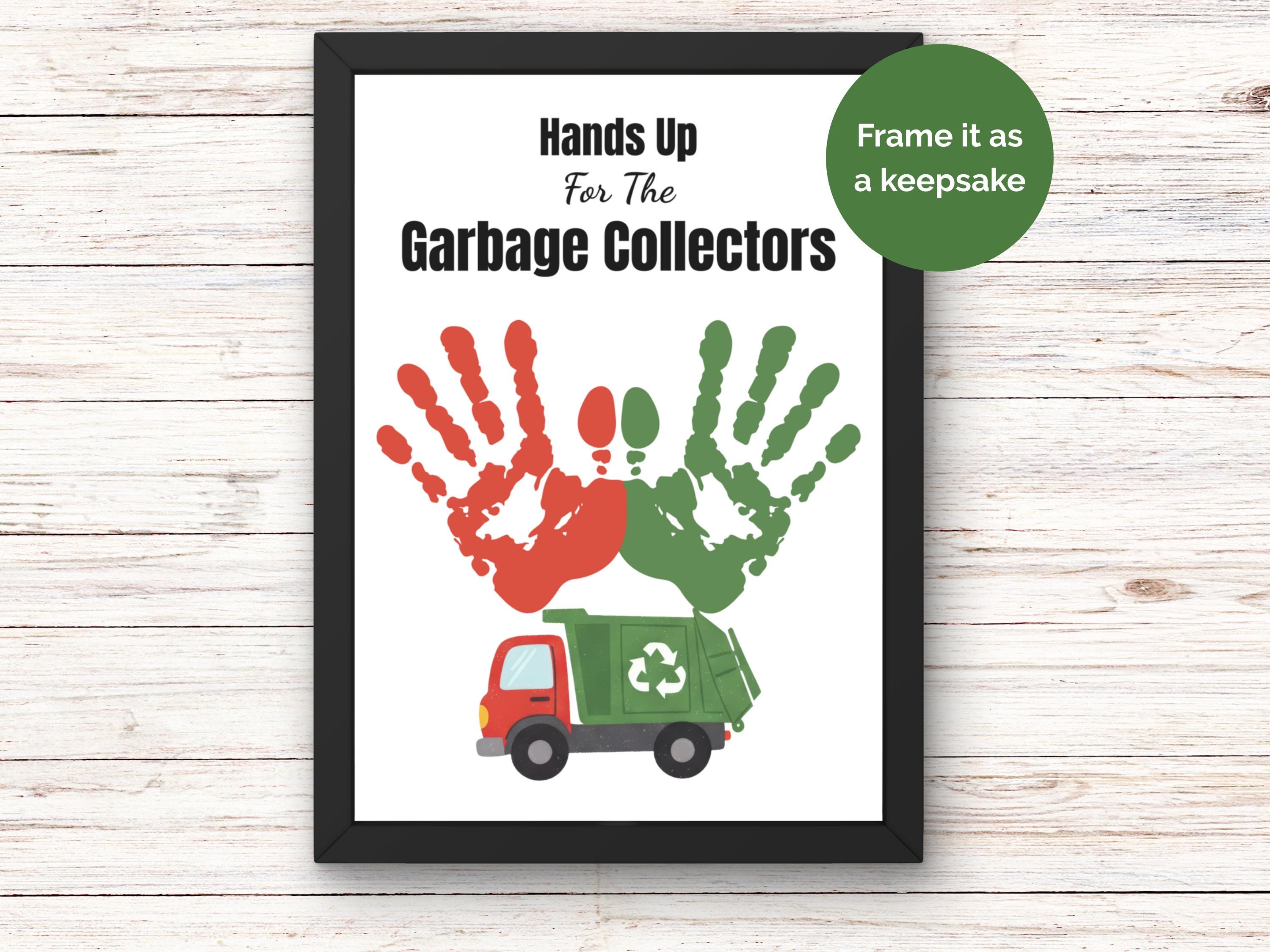 Community Helpers Handprint Craft Printable, Garbage Collectors ...