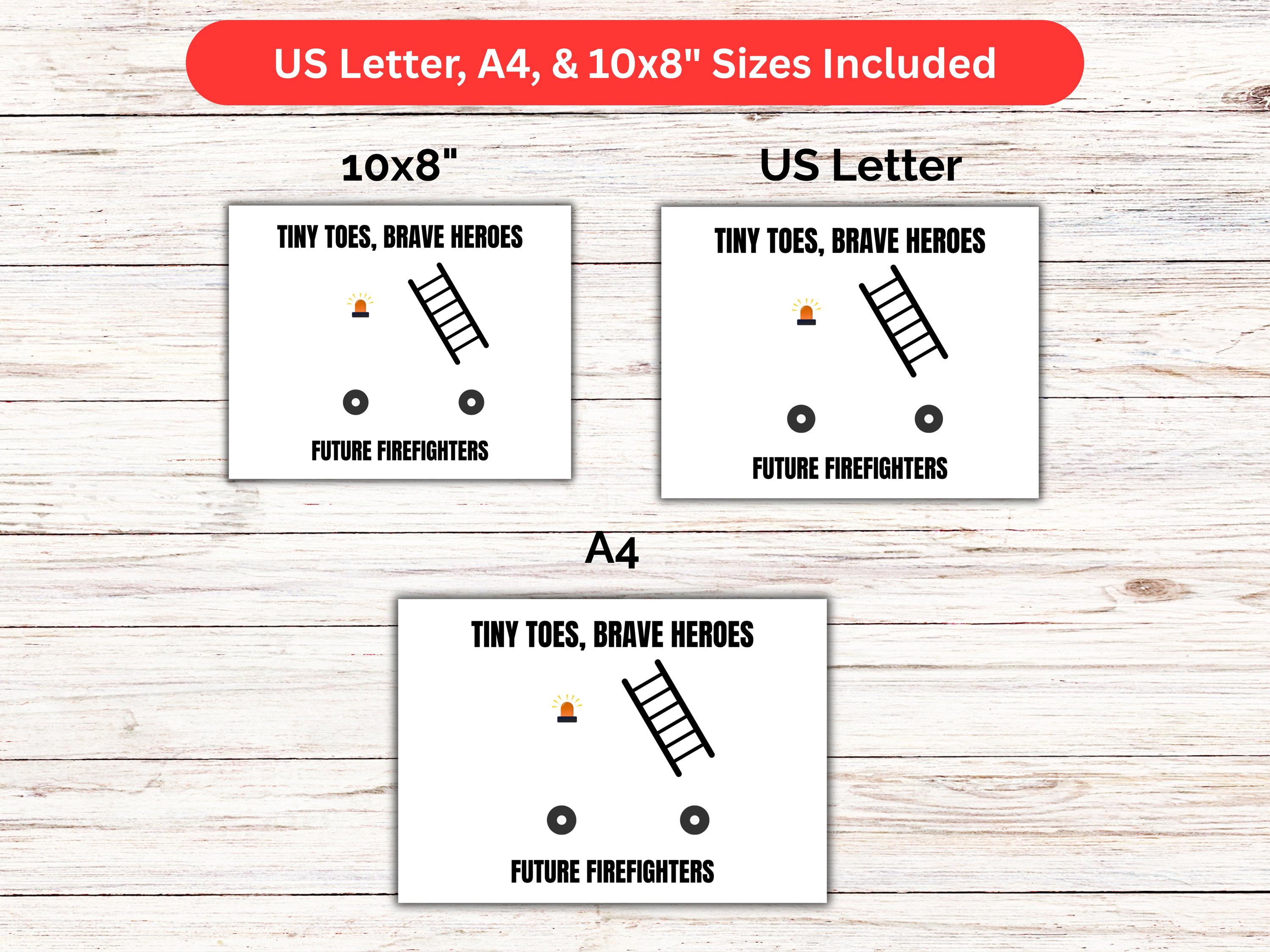 Community Helpers Footprint Craft Printable, Firefighter Footprint ...