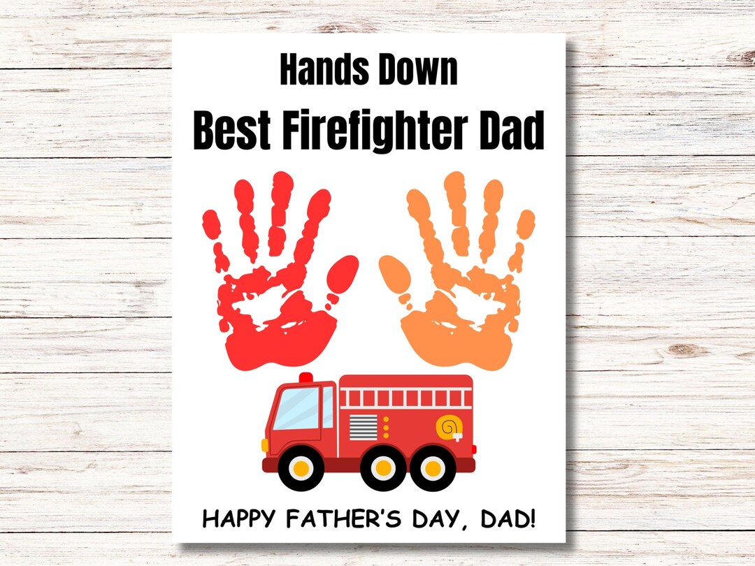 Father’s Day Handprint Craft, Printable Father’s Day Craft, DIY Gift ...