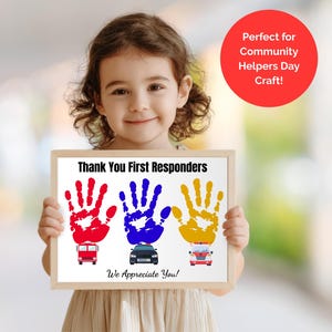 First Responders Handprint Thank You Craft, Community Helpers ...