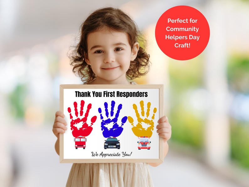 First Responders Handprint Thank You Craft, Community Helpers ...