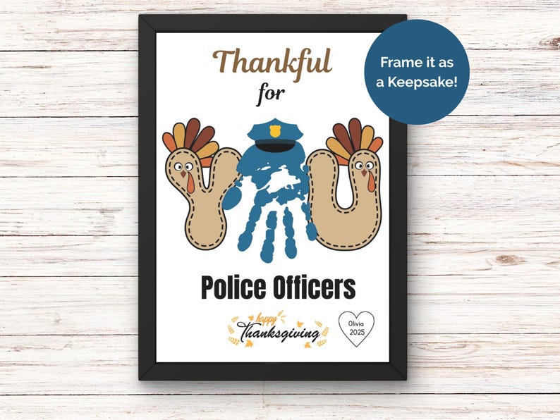 Police Handprint Craft for Kids, Community Helpers Police Printable Art ...