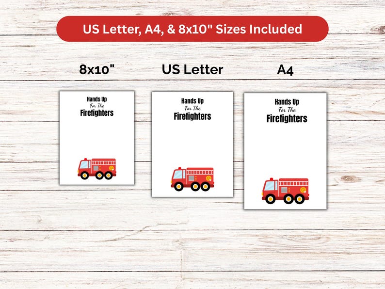 Community Helpers Handprint Craft Printable, Firefighter Handprint ...