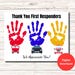 First Responders Handprint Thank You Craft, Community Helpers ...