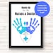 Community Helpers Handprint Craft Printable, Nurses & Doctors Handprint ...