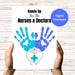 Community Helpers Handprint Craft Printable, Nurses & Doctors Handprint ...