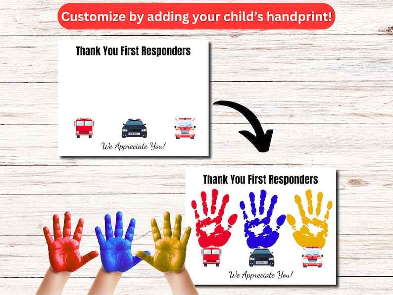 First Responders Handprint Thank You Craft, Community Helpers ...