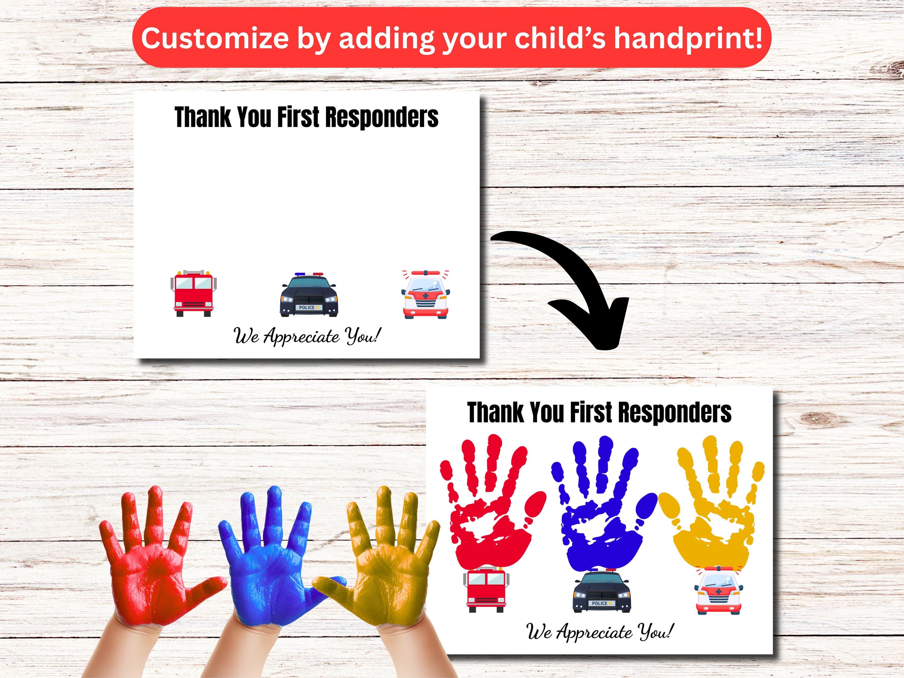 First Responders Handprint Thank You Craft, Community Helpers ...