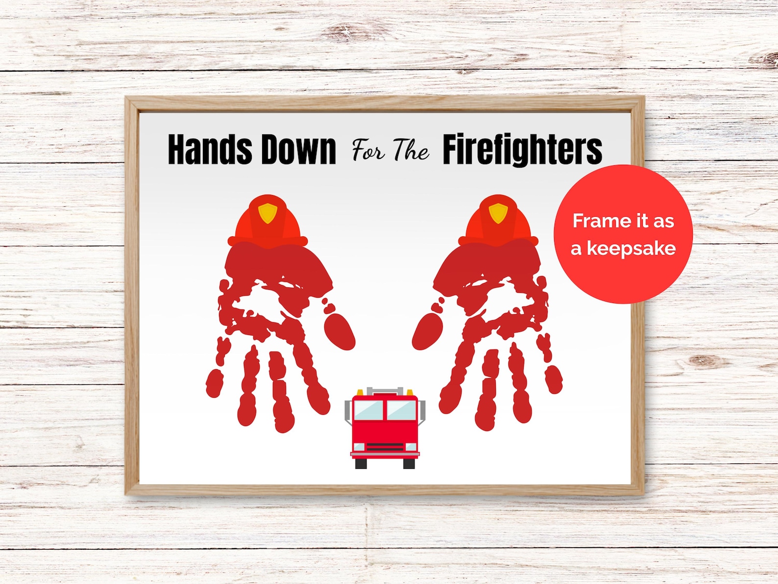 Community Helpers Handprint Craft Printable, Firefighter Handprint ...