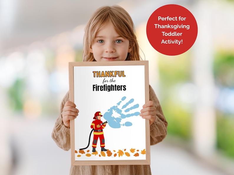Firefighter Handprint Craft, Community Helpers Firefighter Printable ...