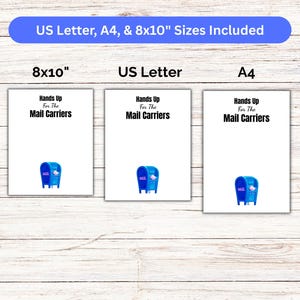 Community Helpers Handprint Craft Printable, Mail Carrier Handprint ...