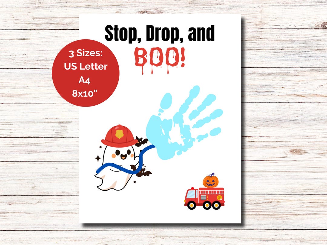 Firefighter Handprint Craft for Halloween, Community Helpers ...