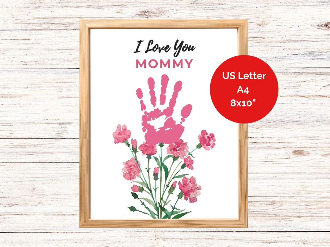 Mother’s Day Handprint Craft, Wildflower Bouquet Gift for Mother’s Day ...