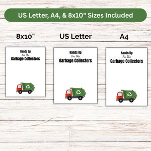 Community Helpers Handprint Craft Printable, Garbage Collectors ...