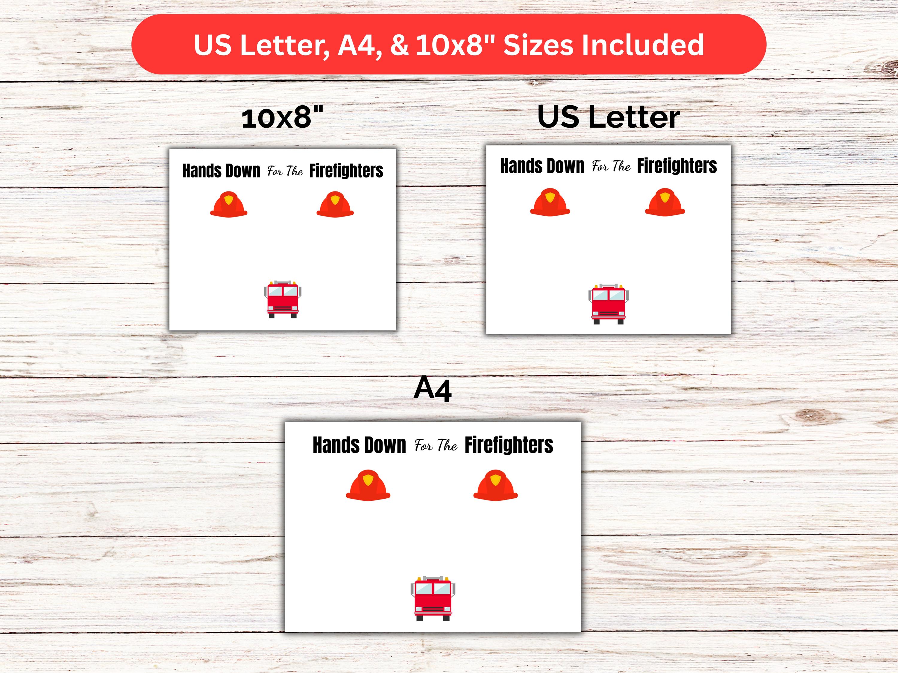 Community Helpers Handprint Craft Printable, Firefighter Handprint ...