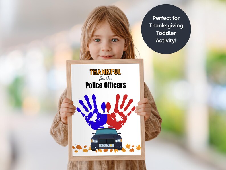 Police Handprint Craft for Kids, Community Helpers Police Printable Art ...