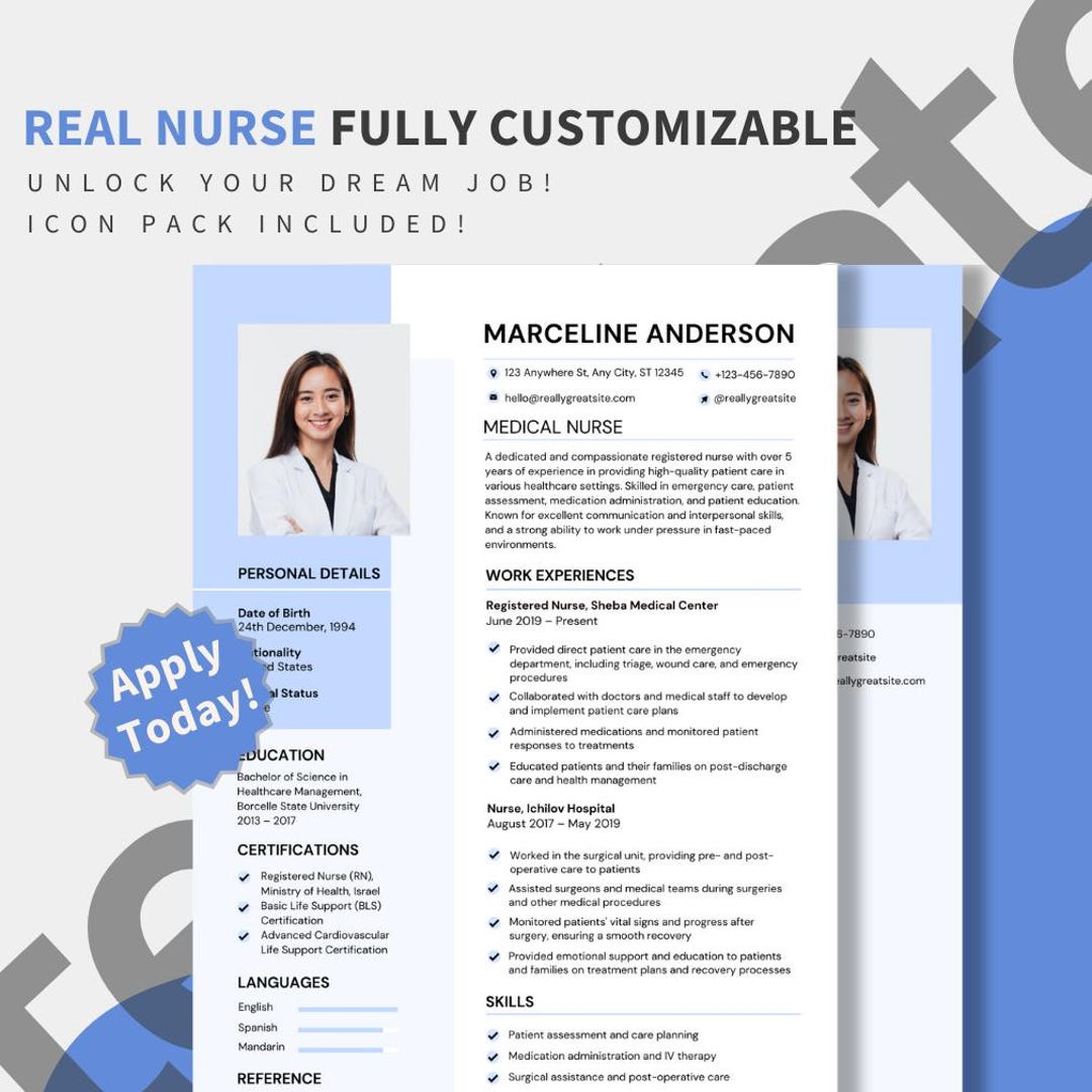 Customizable Rush Resume Template With Photo, Sorority Resume Cover ...