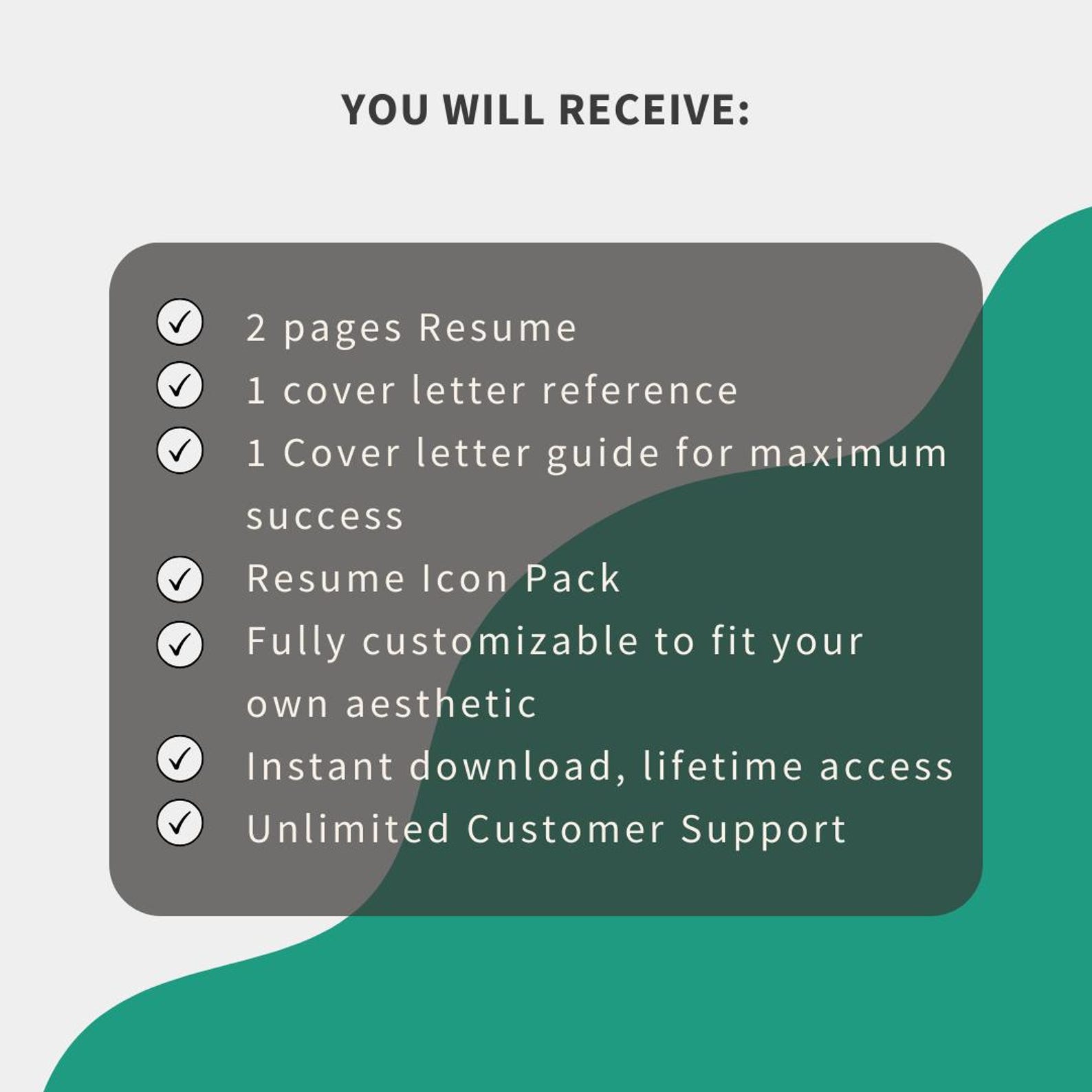 Rush Green Resume & Cover Letter Kit and Photo Editable Canva Template ...