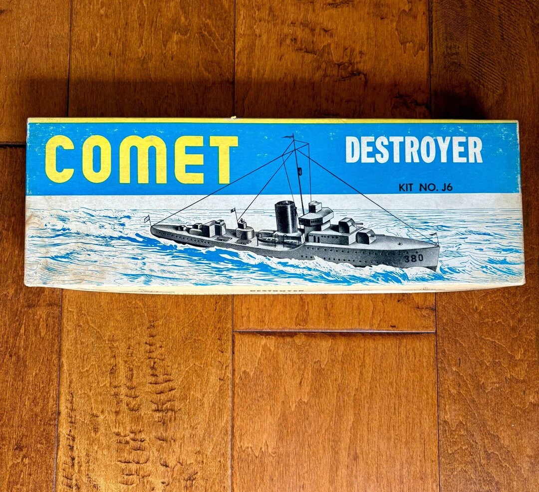 Vintage Comet Destroyer Wood Model Kit: Hobbycraft No. J6 (1940s) - Etsy