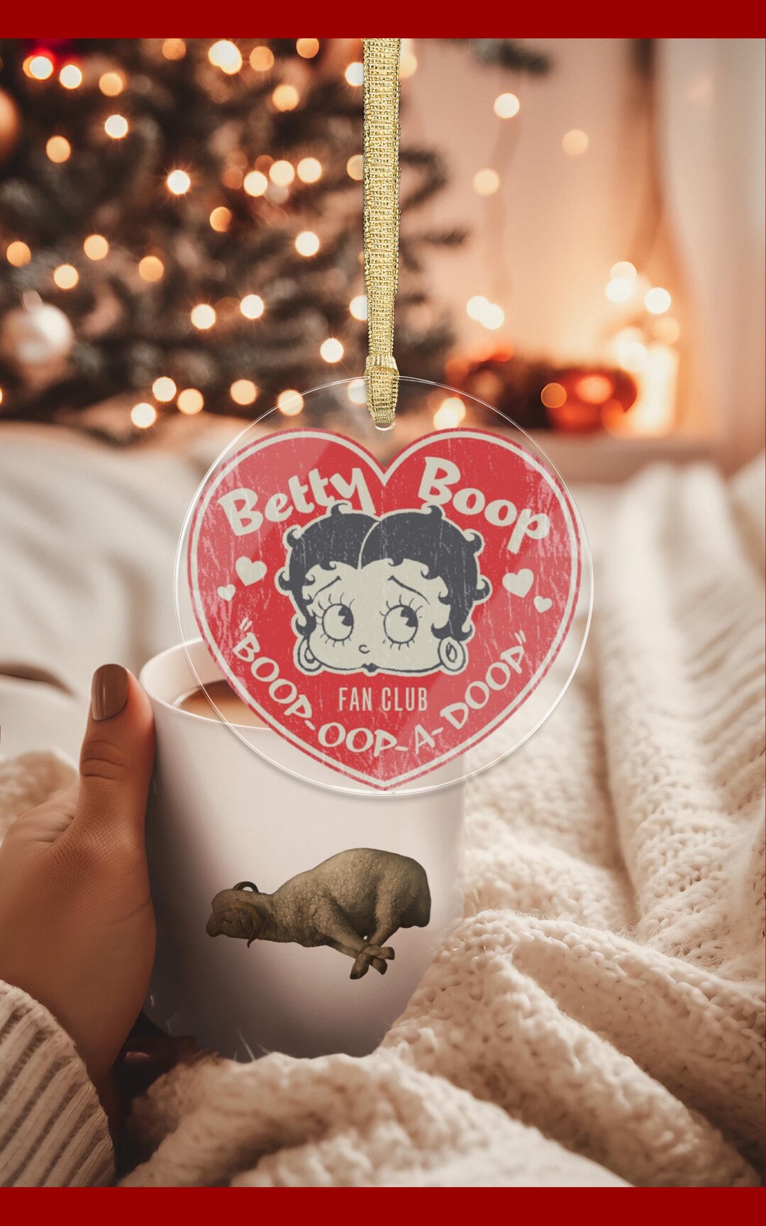 Betty Boop Fan Club Acrylic Ornament Stocking Stuffer, Vintage ...