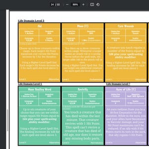 D&D Cleric Spell Cards 5.5e 2024 Players Handbook All Cleric Spells ...