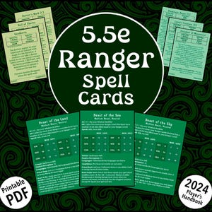 Ranger 2024 Spell Cards - Etsy