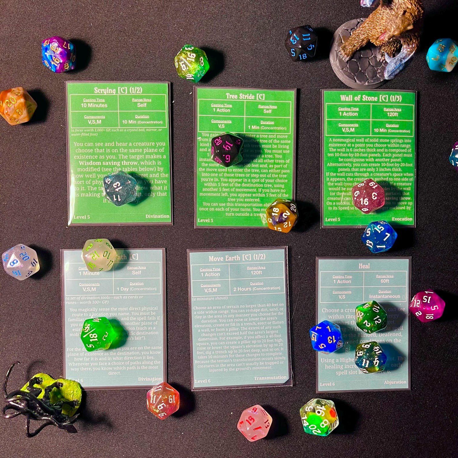 D&D Druid Spell Cards 5.5e 2024 Players Handbook All Druid Spells ...