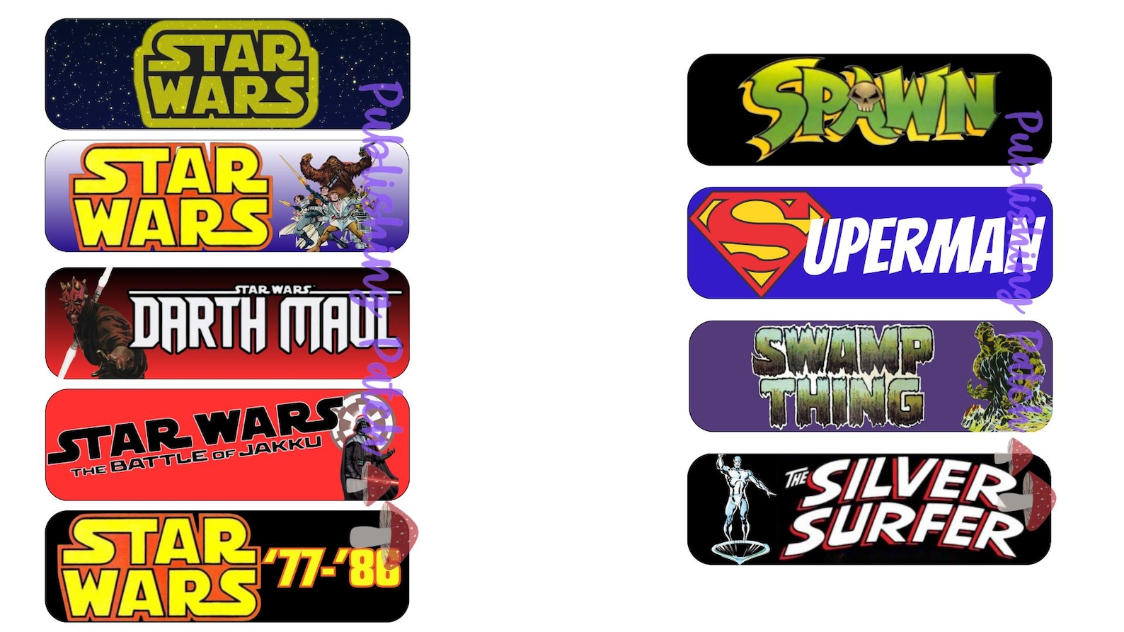 Custom Comic Book Divider Labels- Sheet - Etsy