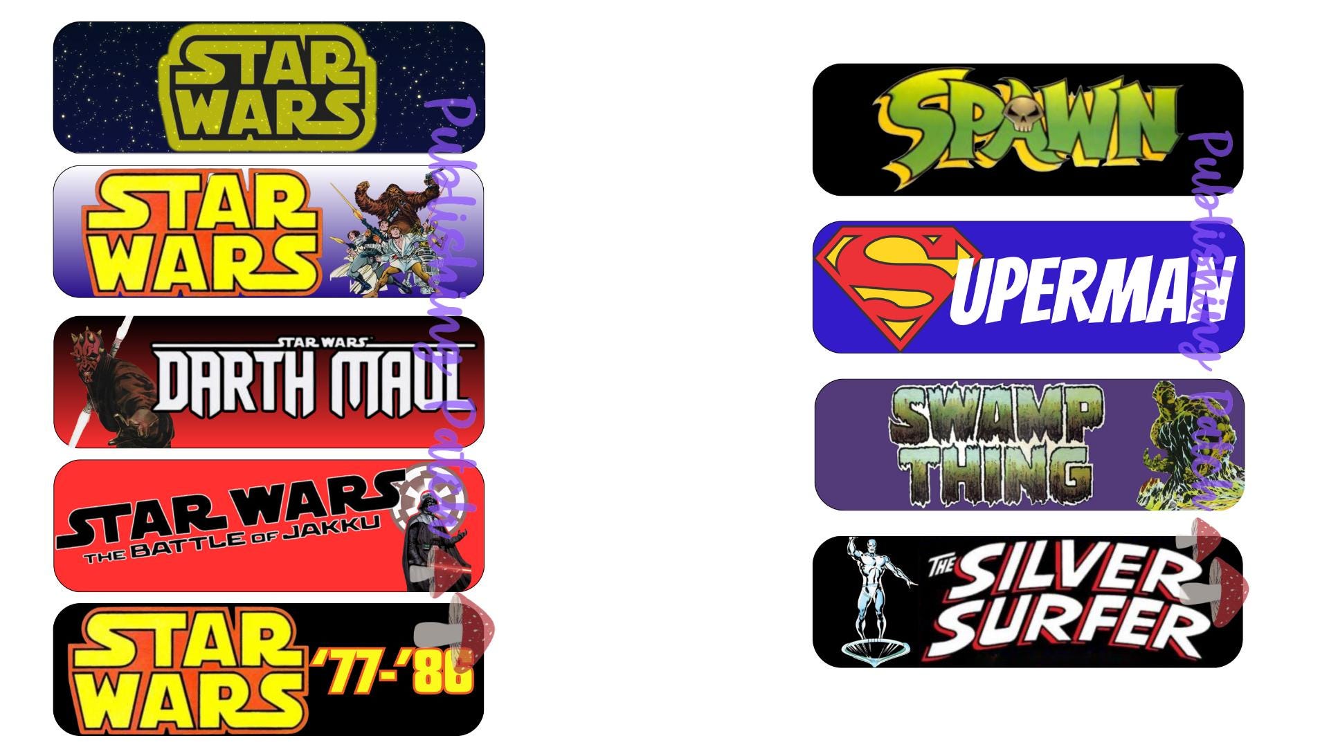 Custom Comic Book Divider Labels- Sheet - Etsy