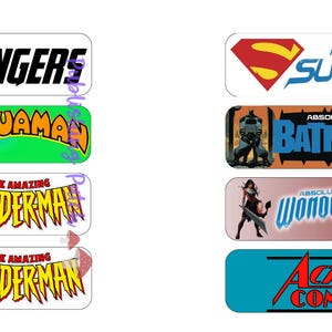 Custom Comic Book Divider Labels- Sheet - Etsy
