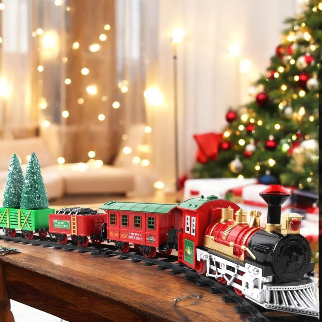 Christmas Electric Train Set: Realistic Holiday Decoration - Etsy