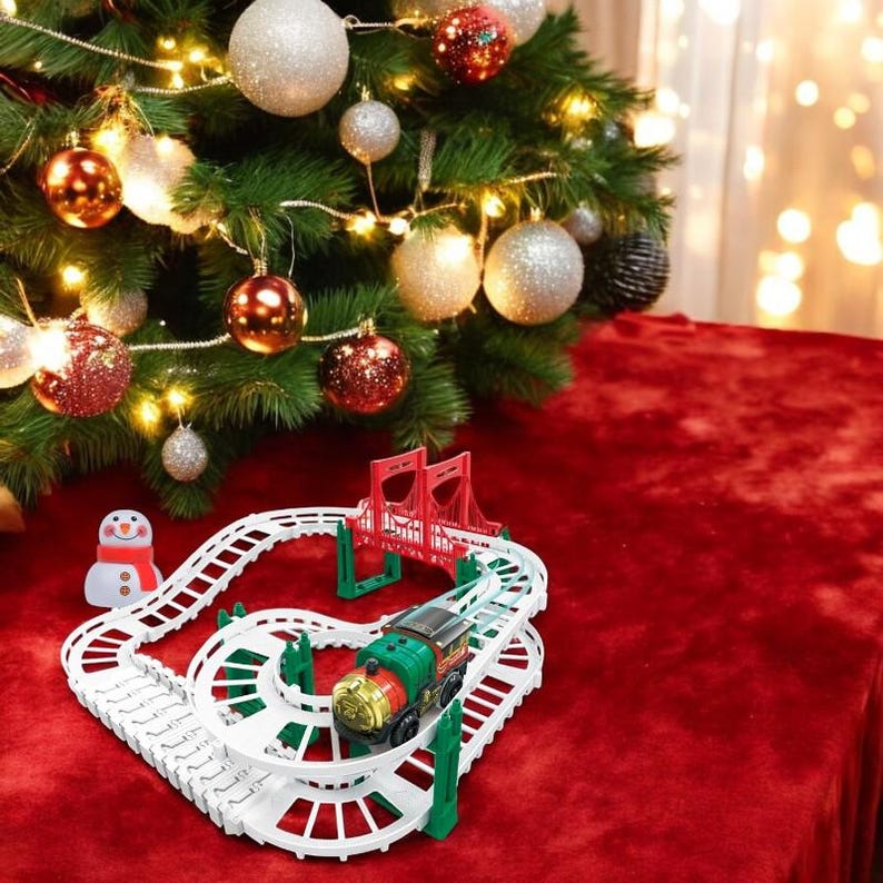 Christmas Realistic Electric Train Set - Christmas Gift Train Toy ...