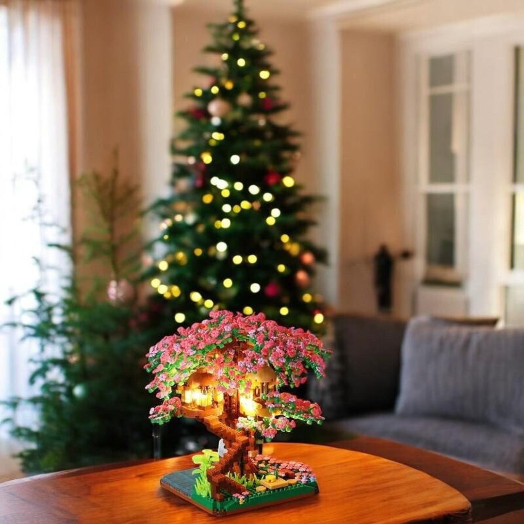 2138 PCS Mini Sakura Tree Building Blocks Set, Diy Cherry Blossom ...