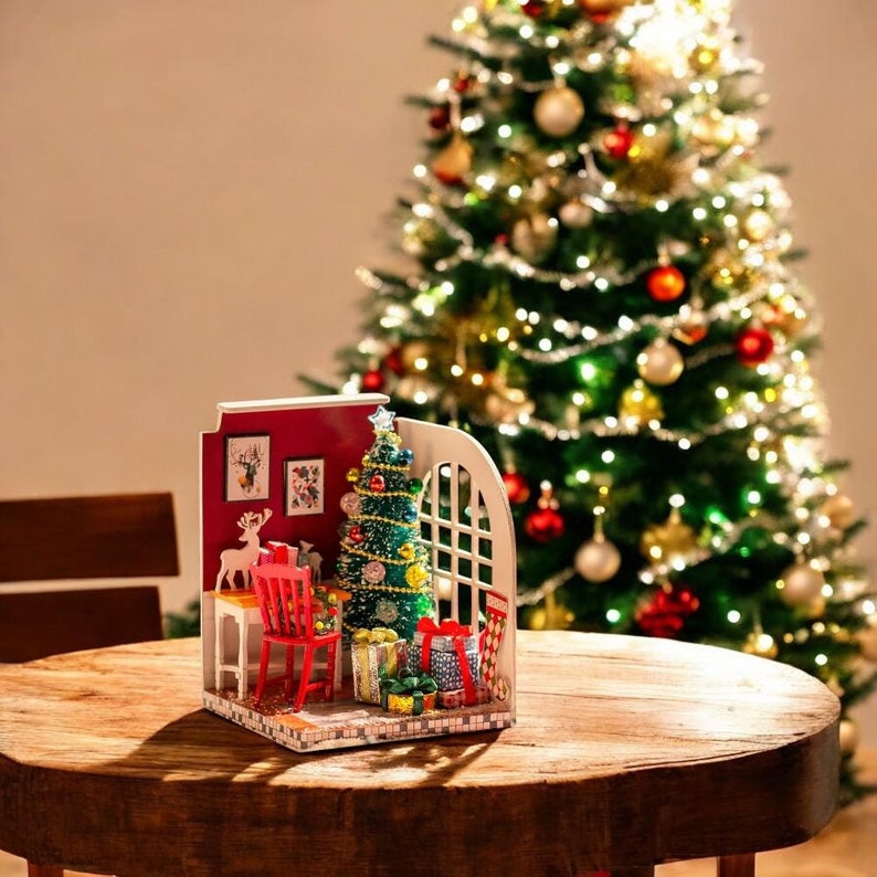 DIY Christmas Miniature - Handmade Home Model Mini Set With Furniture ...