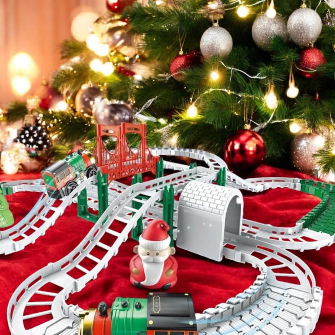 Christmas Realistic Electric Train Set - Christmas Gift Train Toy ...