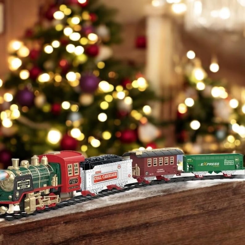 Remote Control Christmas Train Set: Antique Style Steam Toy - Etsy