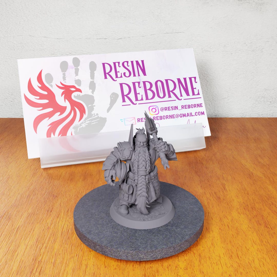 Dwarf Soldier W Axe, Helm in Hand | 28 32mm D&D Painting Warrior ...