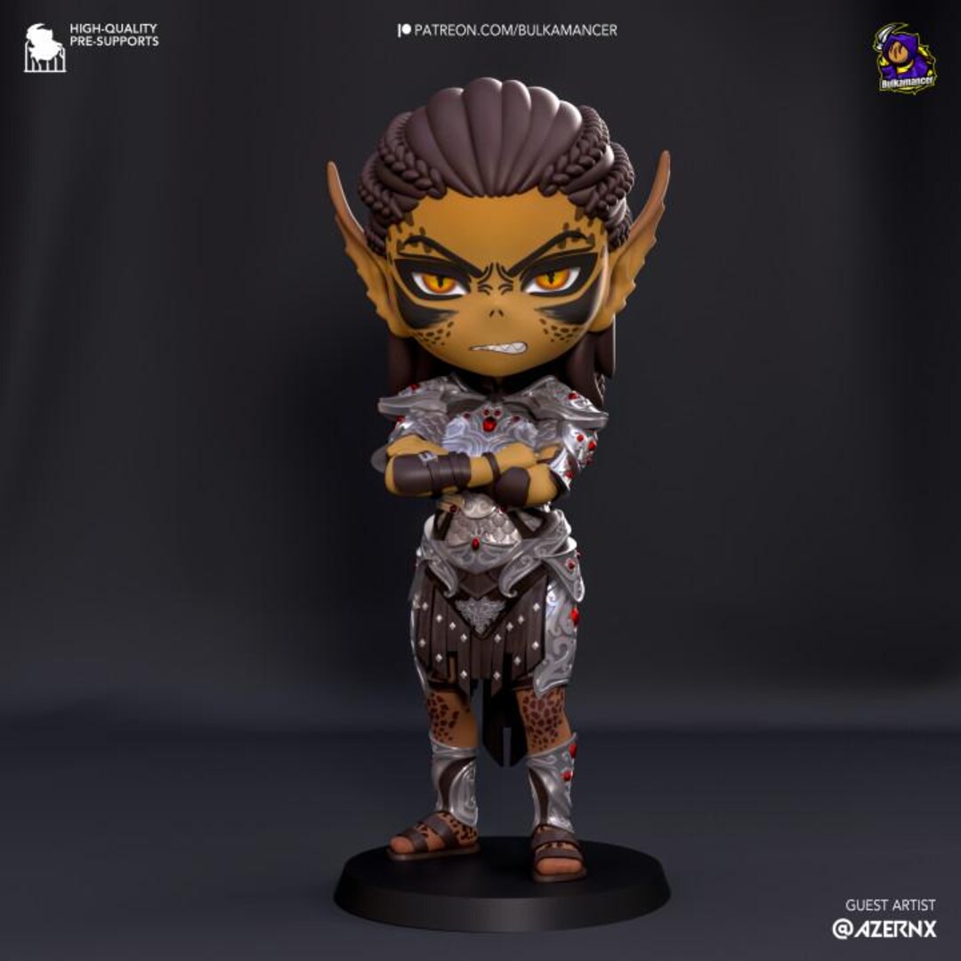 Chibi Lae'zel | BG3 D&D RPG Sword Cute Playable Character Companion Pc ...