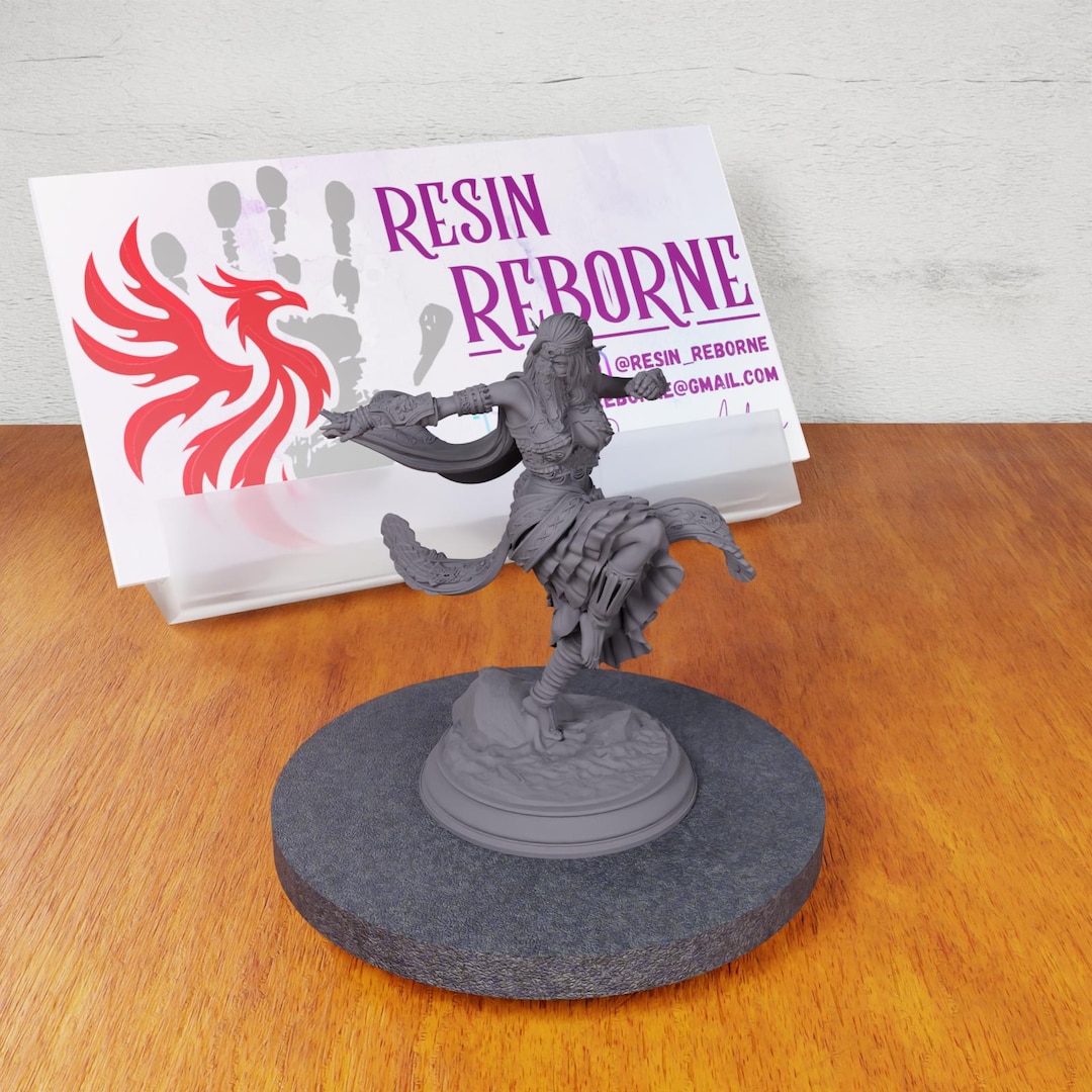 Gypsy D&D 5E Dnd Pathfinder TTRPG Primed Mini Painting Detailed Resin ...