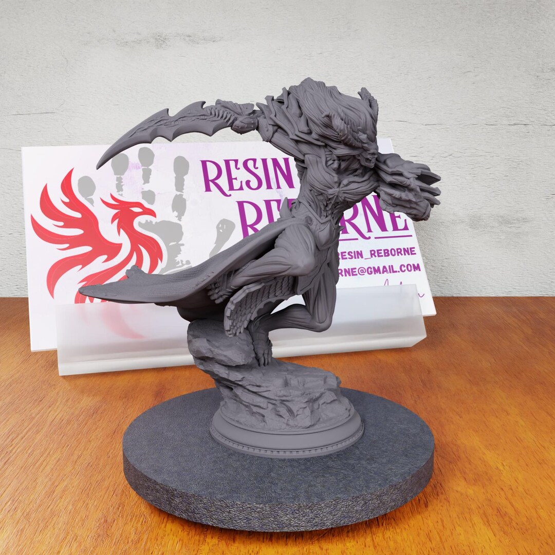 Demon With Blade Arm | 28 32mm D&D Fallen Corrupted Angel Infernal Oni Minion Death Hell Abyss ...