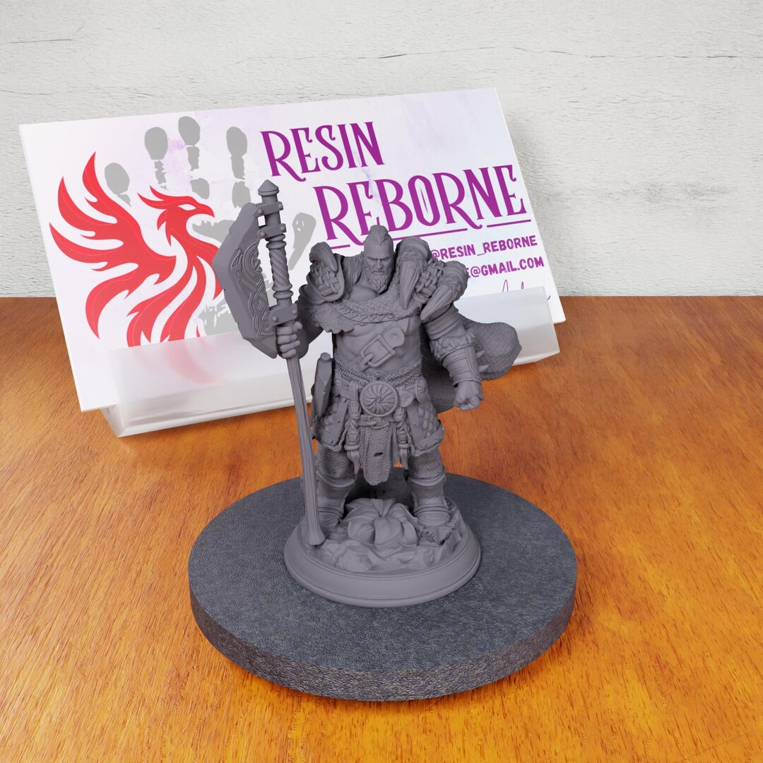 Barbarian Berserker Dnd 5E Pathfinder Mini Resin Reborne Werebear Human ...