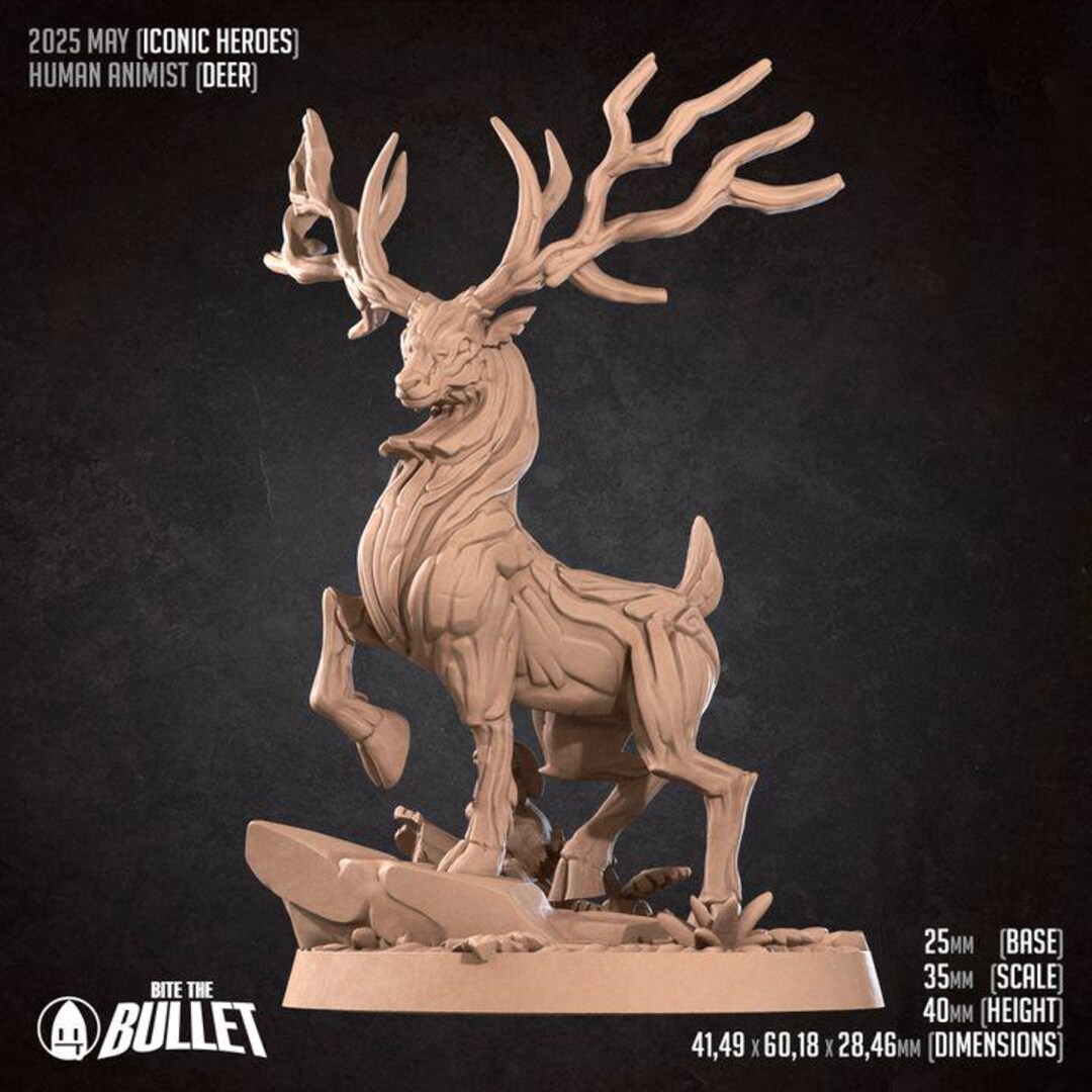 Deer Stag | 28 32mm Animal Wild Companion Familiar Magic Ranger Elk Pet ...