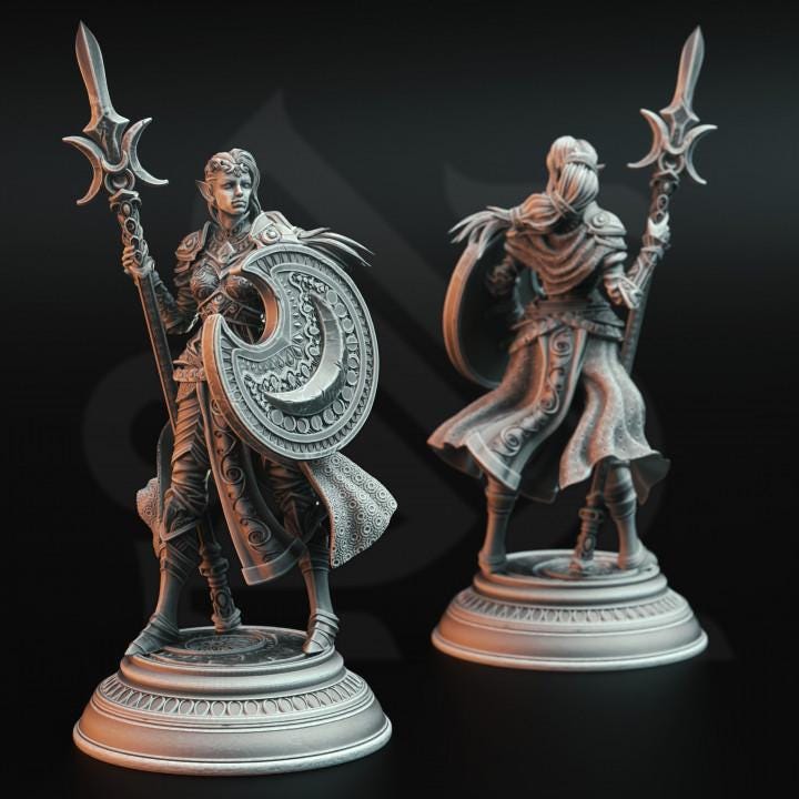 Moon Cleric | D&D Elf Half-elf Drow Priest Warrior Fighter Paladin ...