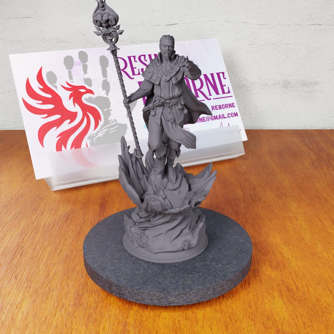 Mage Floating on Orb | D&D 5E Dnd Pathfinder PF2 TTRPG Primed Mini ...