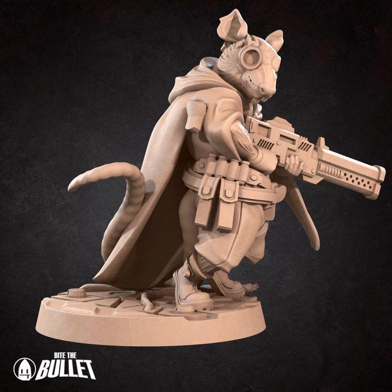 Ratfolk Space Soldier | 28 32mm Starfinder D&D Ysoki Akiton Fighter ...