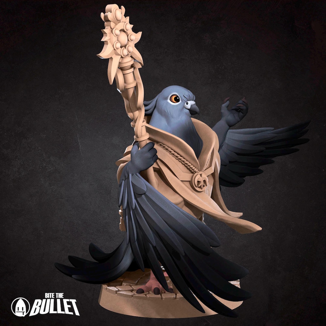 PIGEON Cleric Aarakocra | 28 32mm D&D Bloomburrow Forestfolk Bird ...