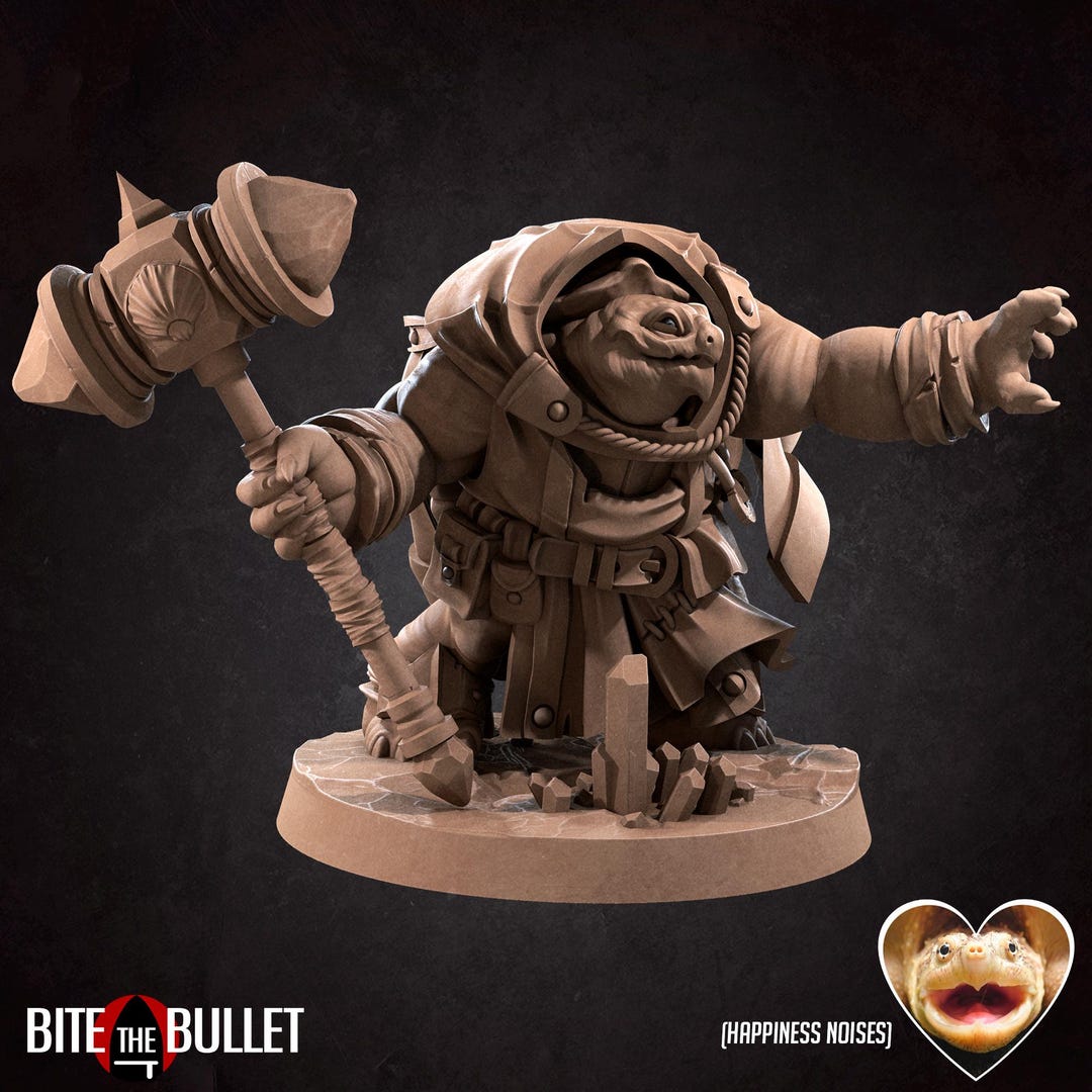 Tortle Cleric | 28 32mm D&D Animal Mage Druid Sorcerer Shaman Spell ...