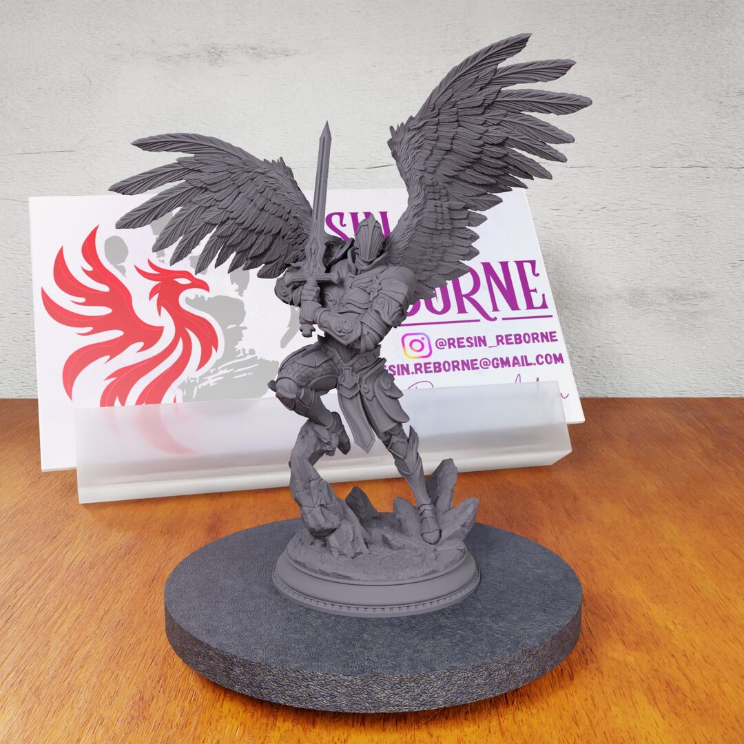 Angelic Warrior 2h Sword Reborne Dnd Pathfinder Wings Angel Fighter ...