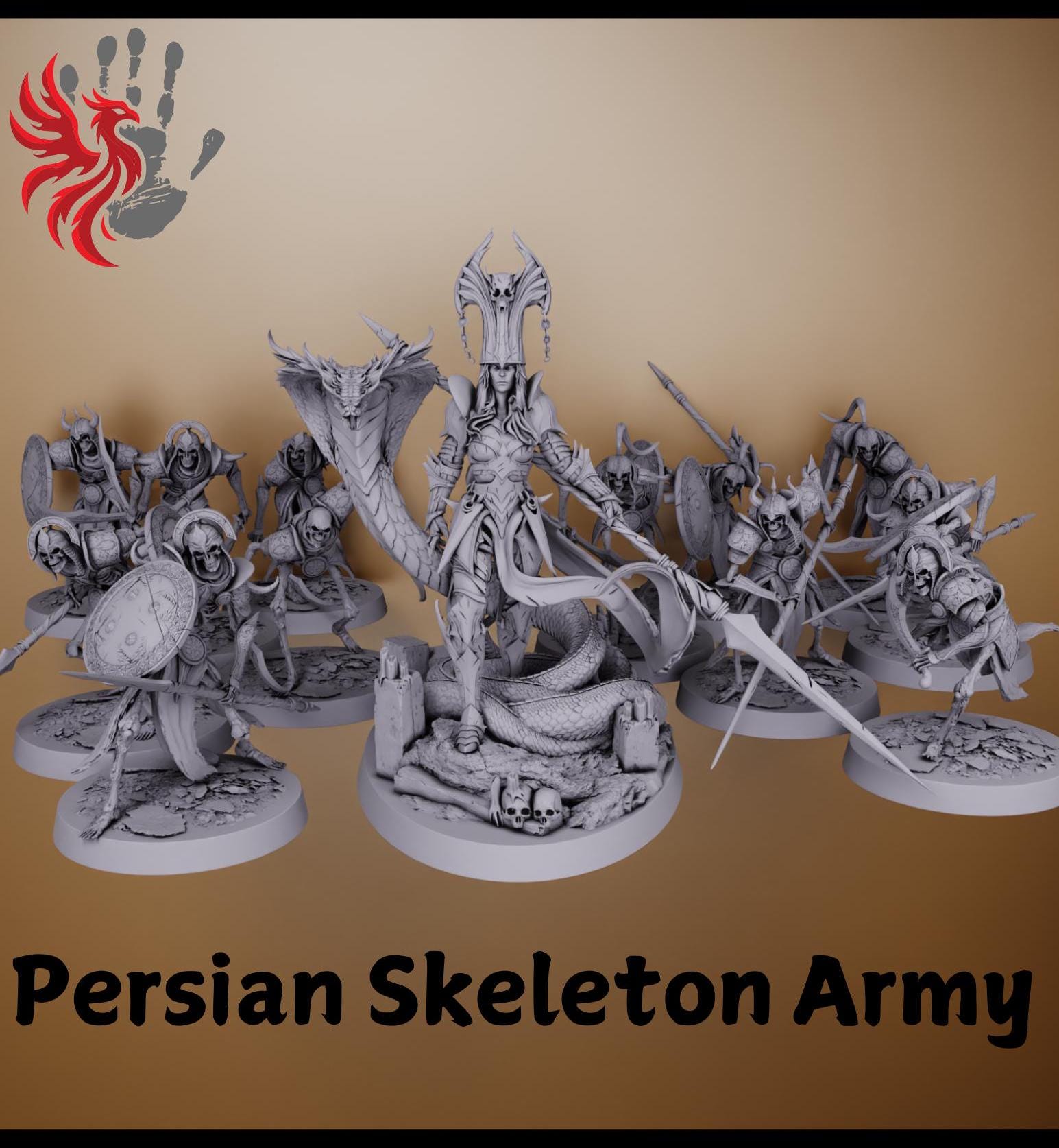 Persian Skeleton Army + Snake Death Goddess | 28 32mm D&D Graveyard ...